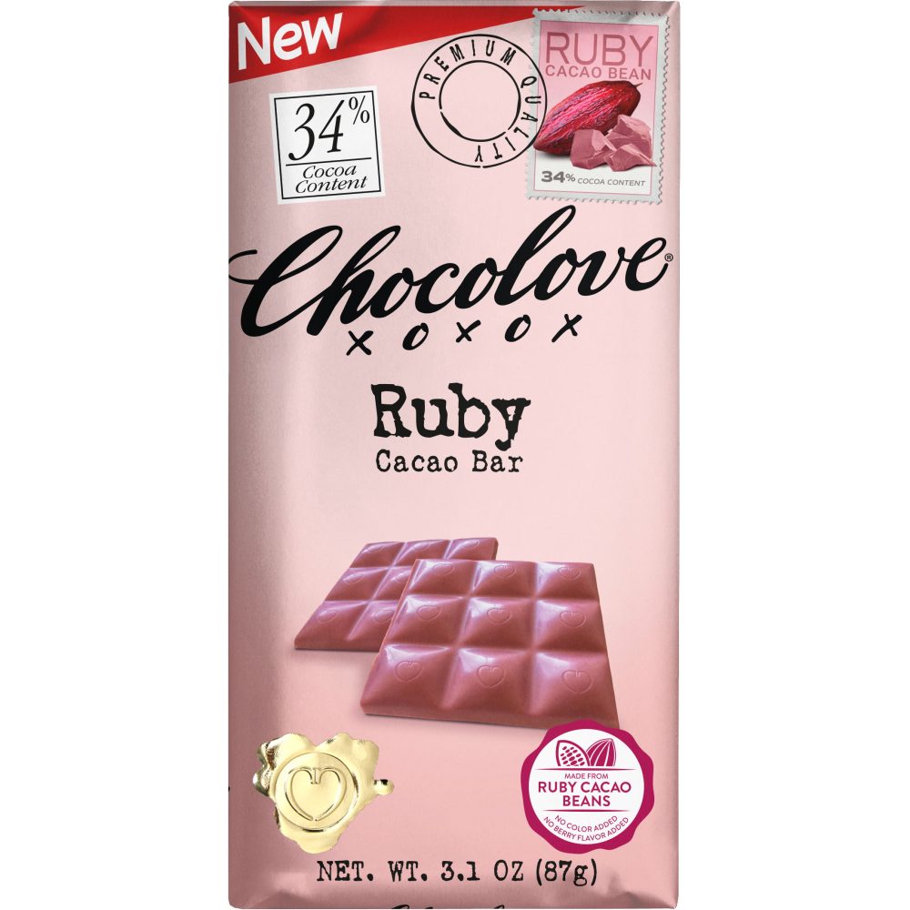 Chocolove 34% Ruby Cacao Bar | World Wide Chocolate