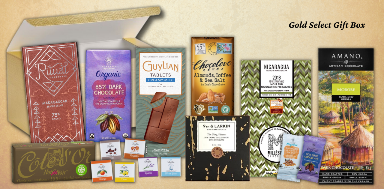 World Wide Chocolate Gold Gift Boxes | World Wide Chocolate