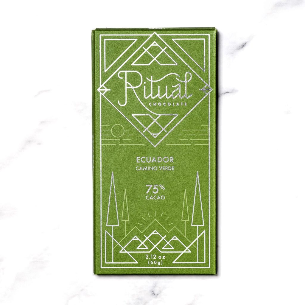 Ritual Chocolate Camino Verde Ecuador 75% Dark Chocolate Bar | World ...