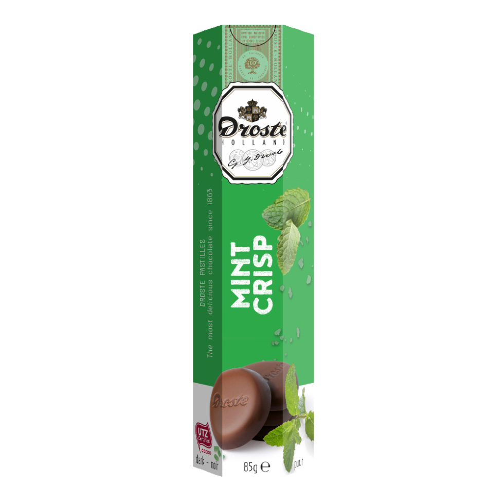 Droste 52% Dark Chocolate with Crisp Mint Pastilles Roll | World Wide ...